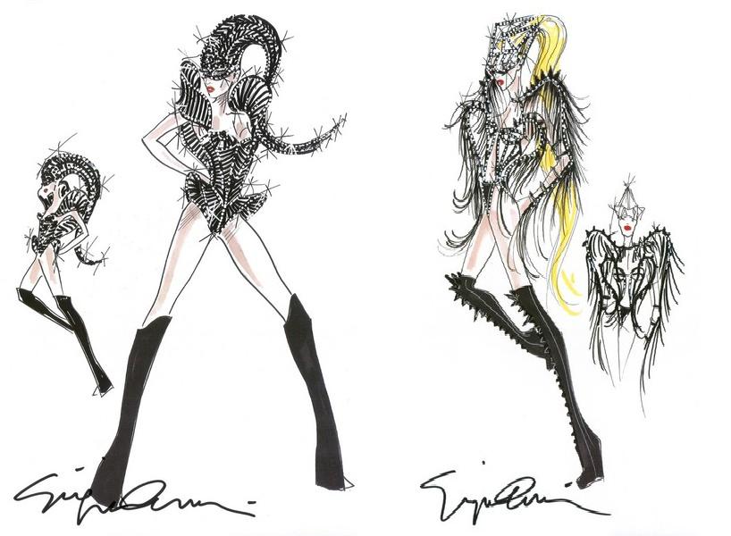 Giorgio Armani Designs Custom Looks for Lady Gaga's 'Born This Way Ball ...