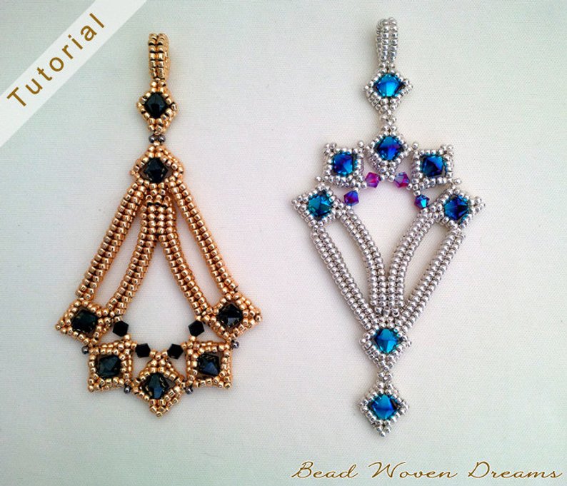 BeadWovenDreams' Lovely Open Framed Beadwork Jewelry Tutorials / The ...