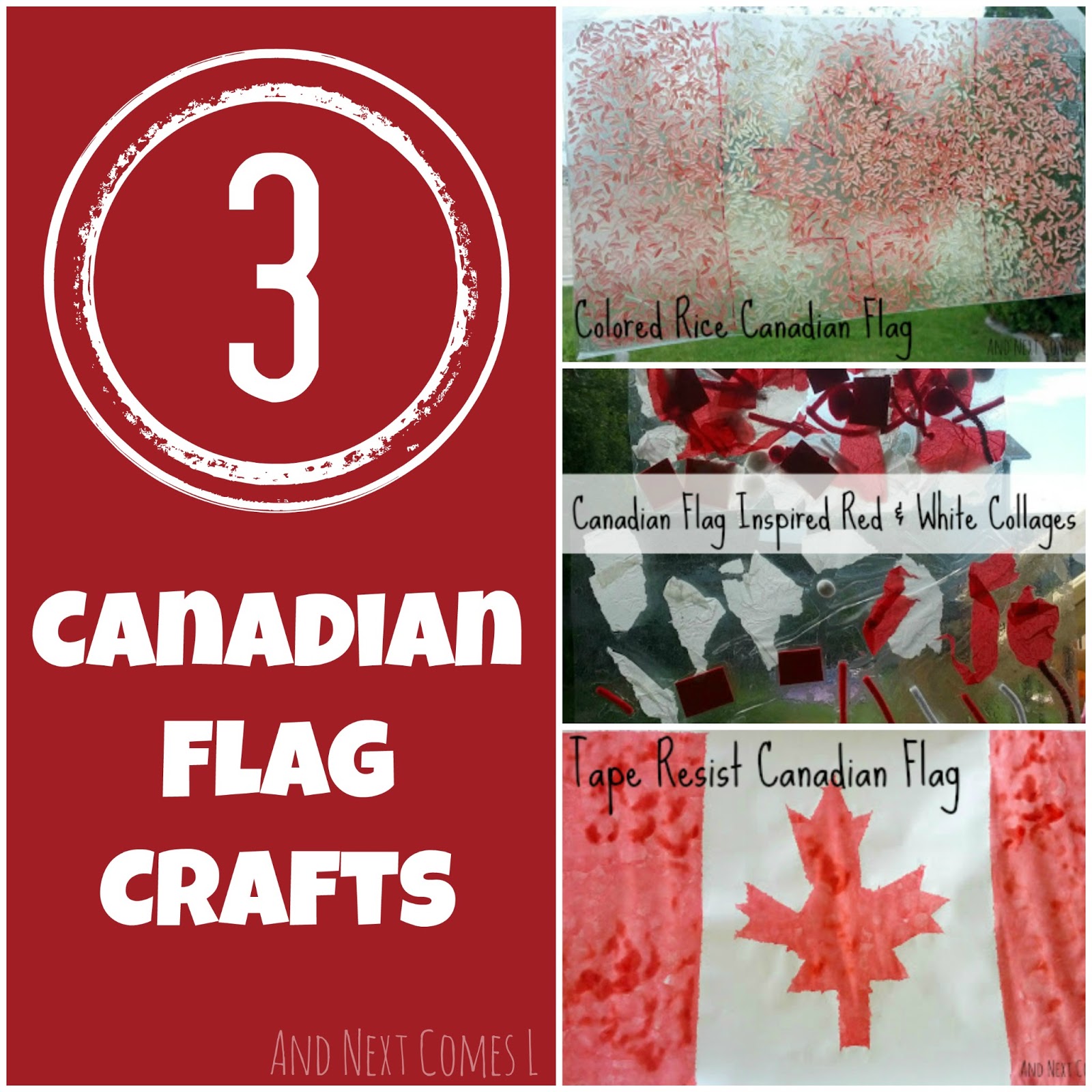Three Canadian Flag Crafts | And Next Comes L - Hyperlexia Resources