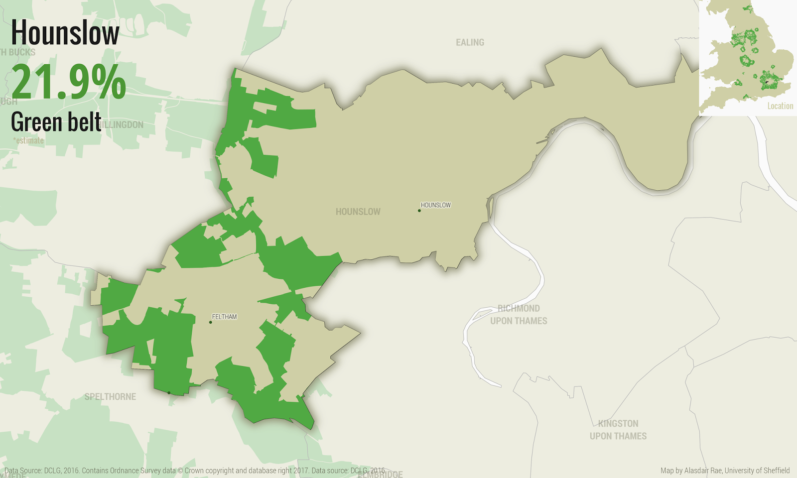 Stats, Maps n Pix: English Green Belt Atlas, Version 3