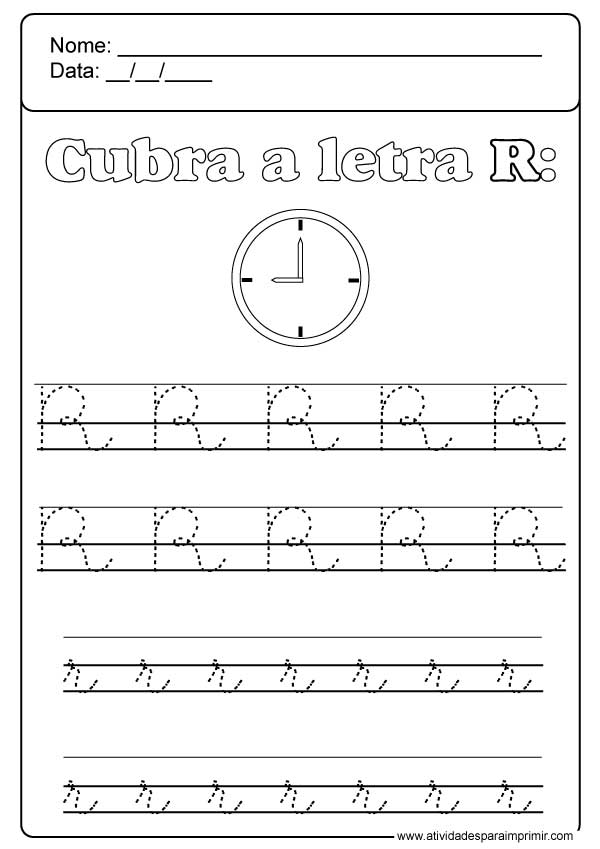 Alfabeto Cursivo Pontilhado