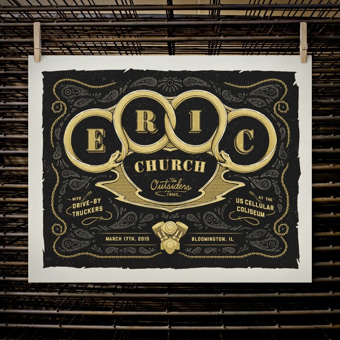 INSIDE THE ROCK POSTER FRAME BLOG: Eric Church Bloomington Poster by ...
