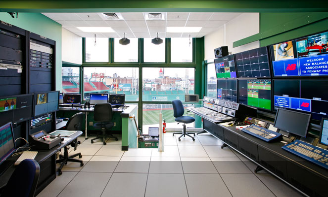 THE WORLD OF BROADCASTERS: programe control room for live sports matches