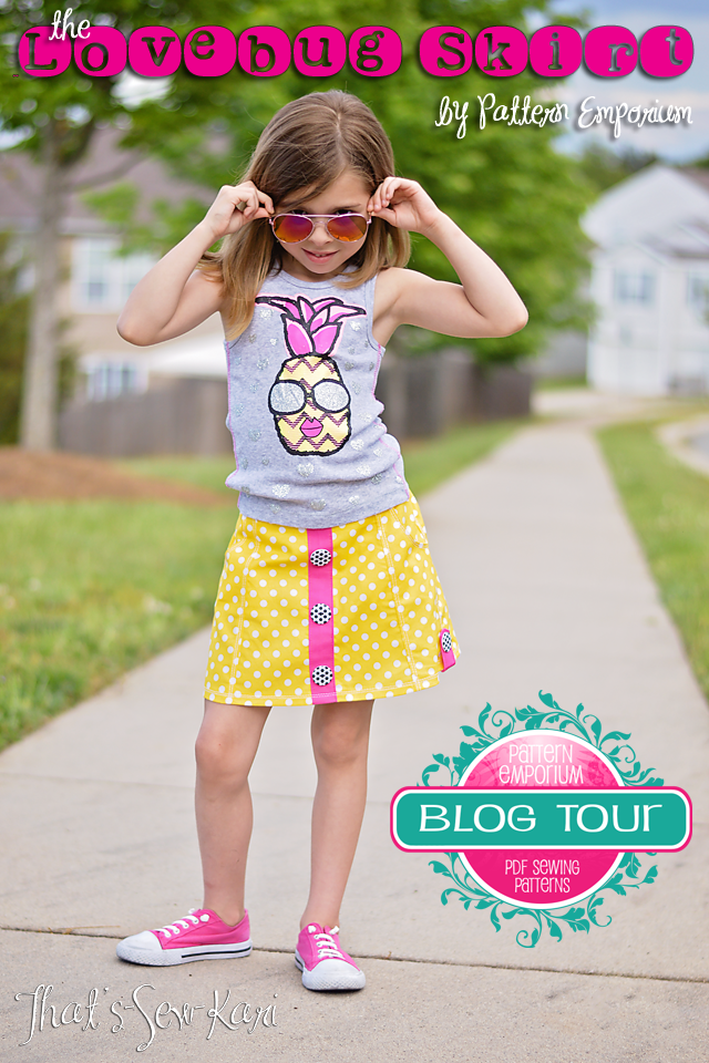 {BLOG TOUR} The Lovebug Skirt by Pattern Emporium | That's-Sew-Kari