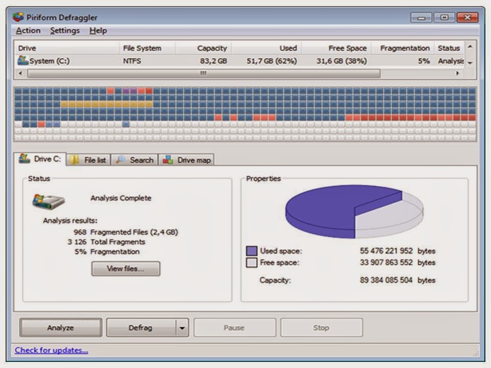 Programas para desfragmentar.