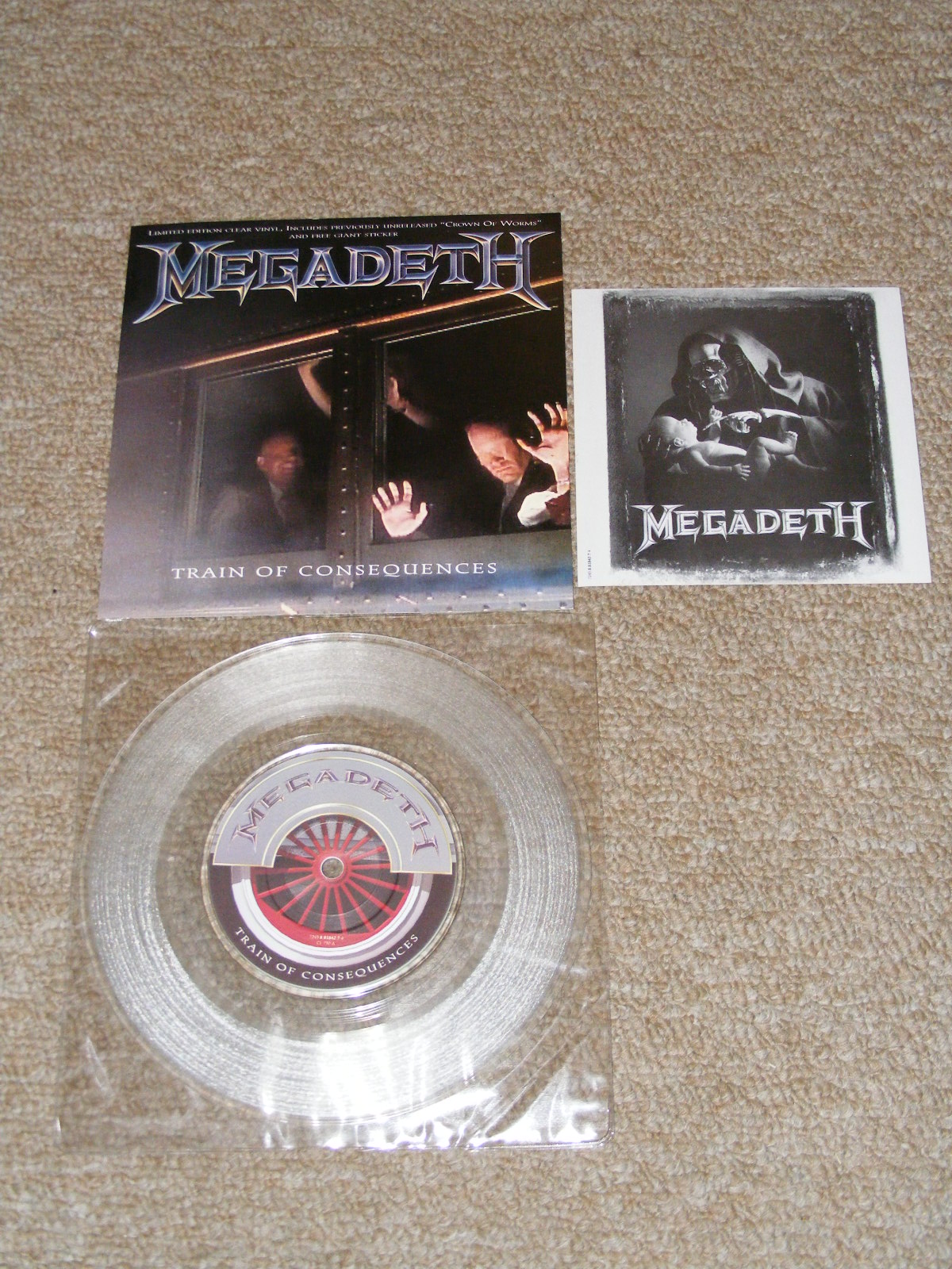 Vinilos / Vinyl: MEGADETH - (7" Single Clear Vinyl) Train of Consequences