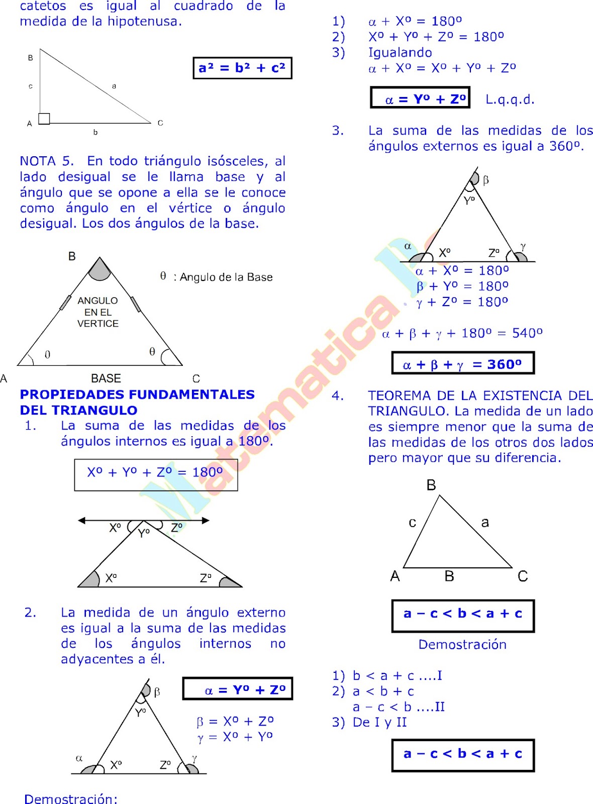 LOS TRIÁNGULOS Y SUS PROPIEDADES EJERCICIOS RESUELTOS DE GEOMETRÍA ...