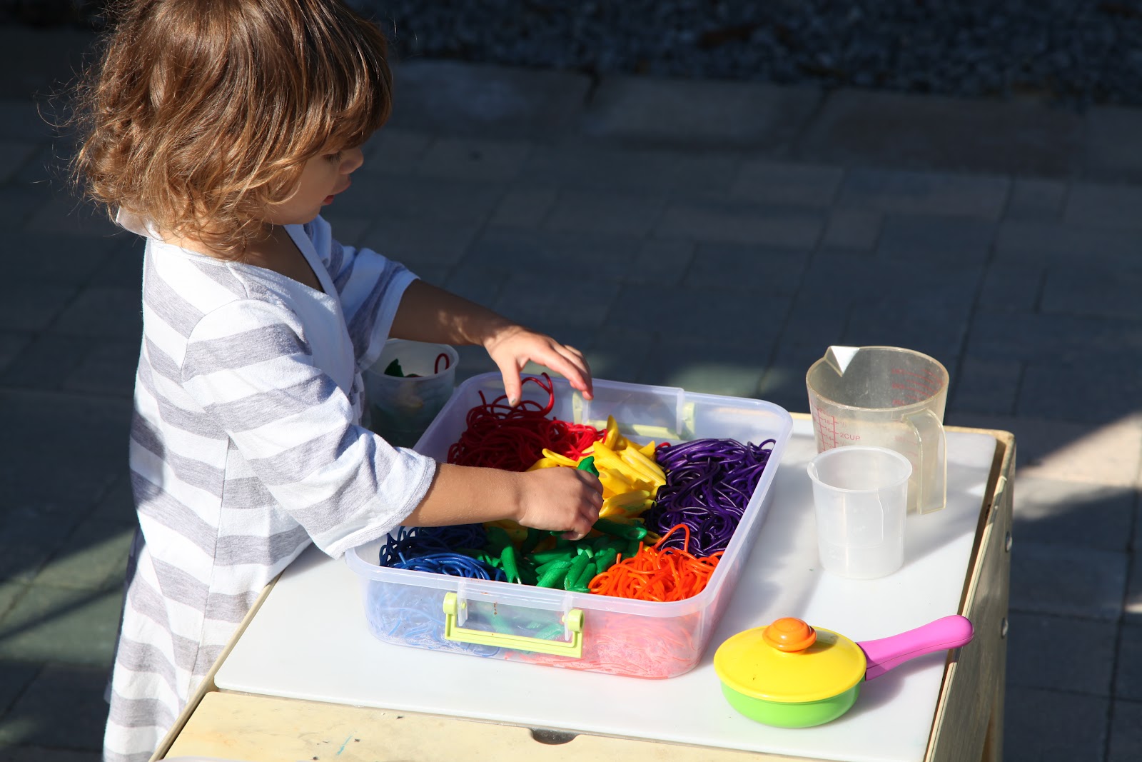 Play At Home Mom LLC: Colored Spaghetti