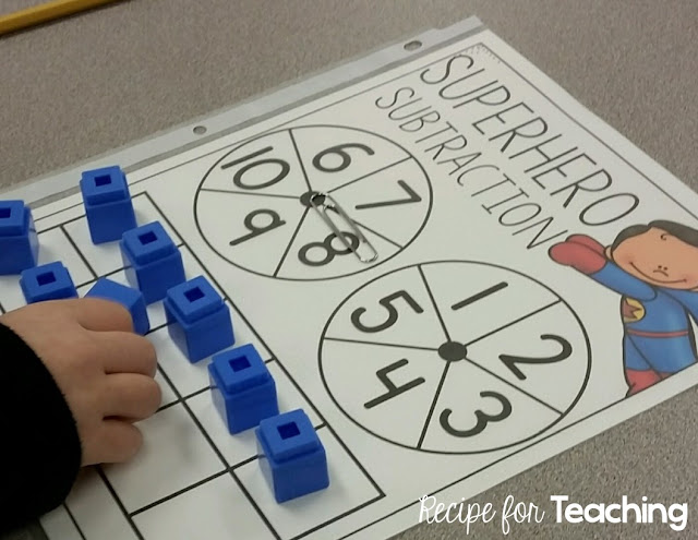 Superhero Day Subtraction - Recipe for Teaching