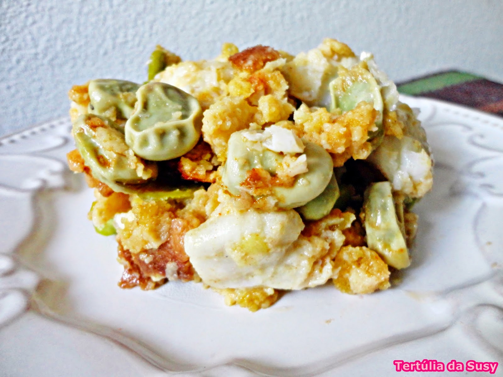 Favas de migas com bacalhau - Tertúlia da Susy