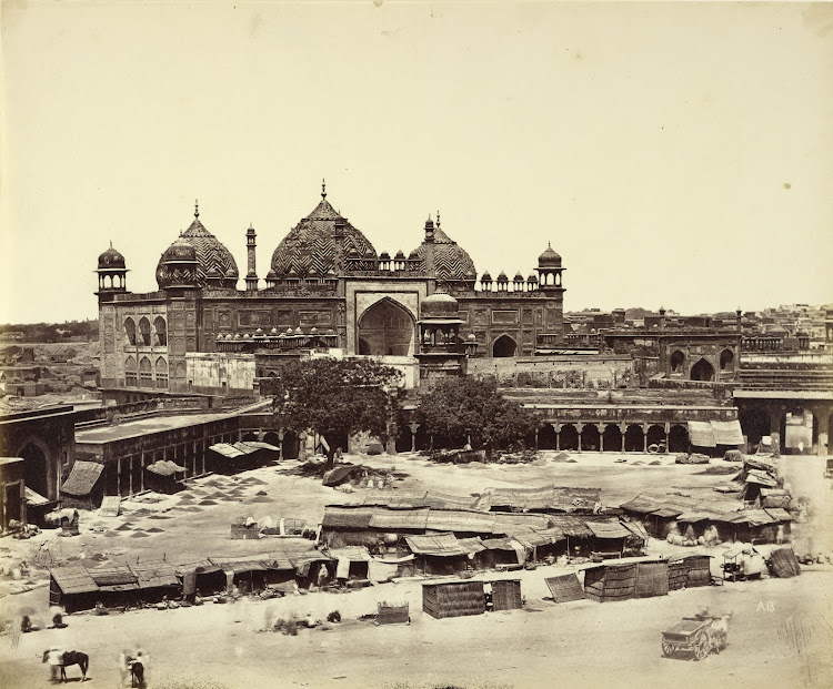 Jama Masjid - Agra c1860's - Old Indian Photos
