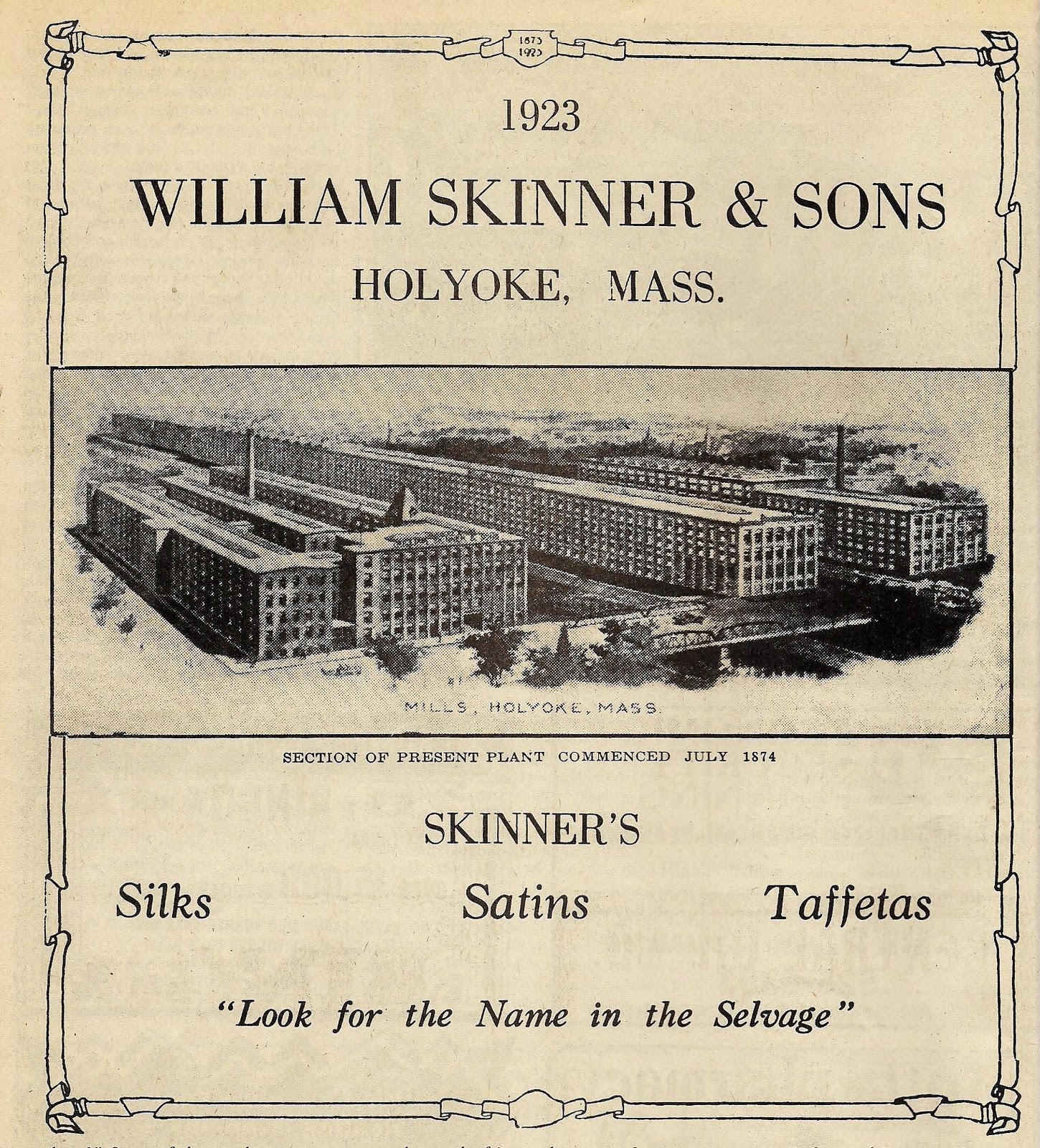New England Travels: William Skinner's Silk Mills - Holyoke, Massachusetts