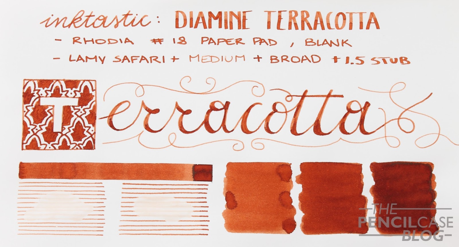 DIAMINE 150TH ANNIVERSARY TERRACOTTA INK REVIEW | The Pencilcase Blog ...