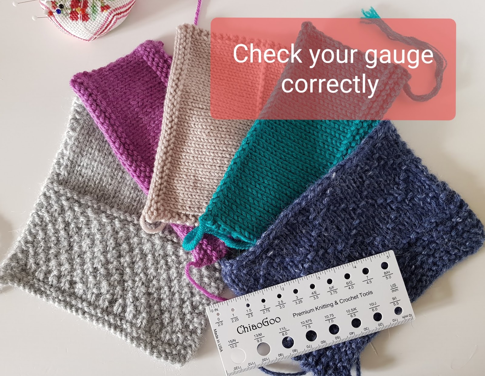 Checking your knitting gauge correctly | ViTalina Craft