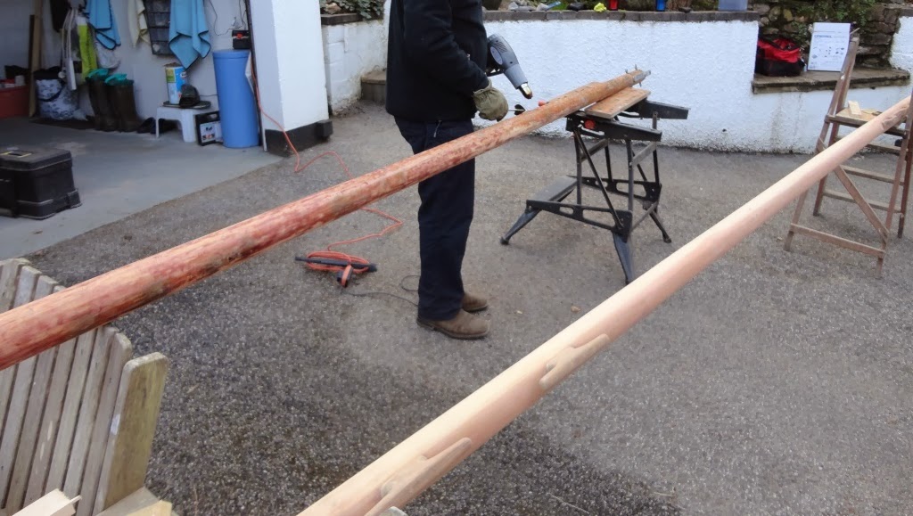 Winter Work on our 20' Heard Mevagissey Tosher: Boom, Gaff and Bowsprit