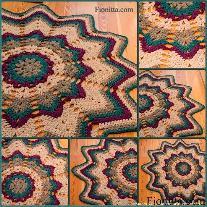 croche: Crochet Star rug