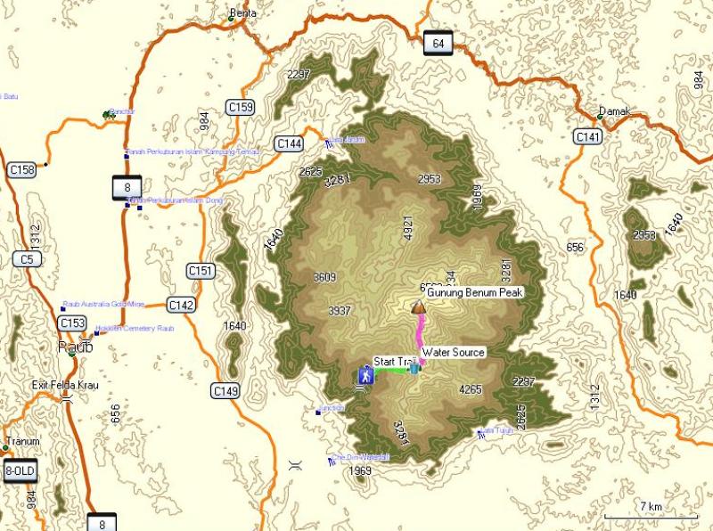 THE FORESTER: PETA PANDUAN MENDAKI KE GUNUNG BENUM