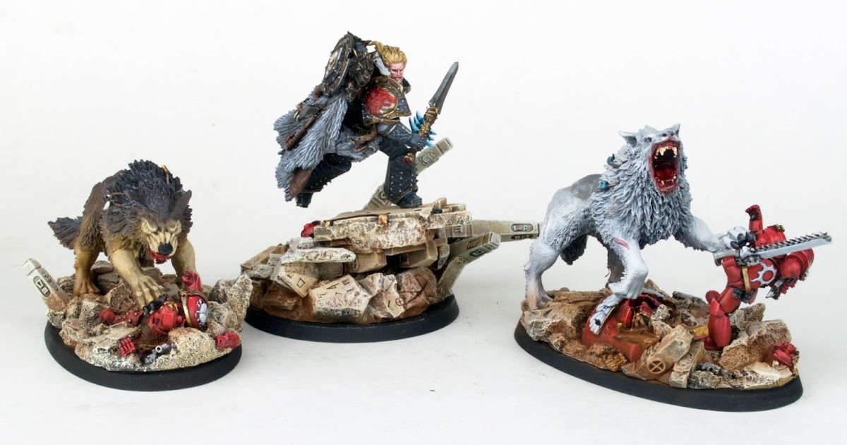 davetaylorminiatures: HORUS HERESY - Leman Russ and his Wolf-kin