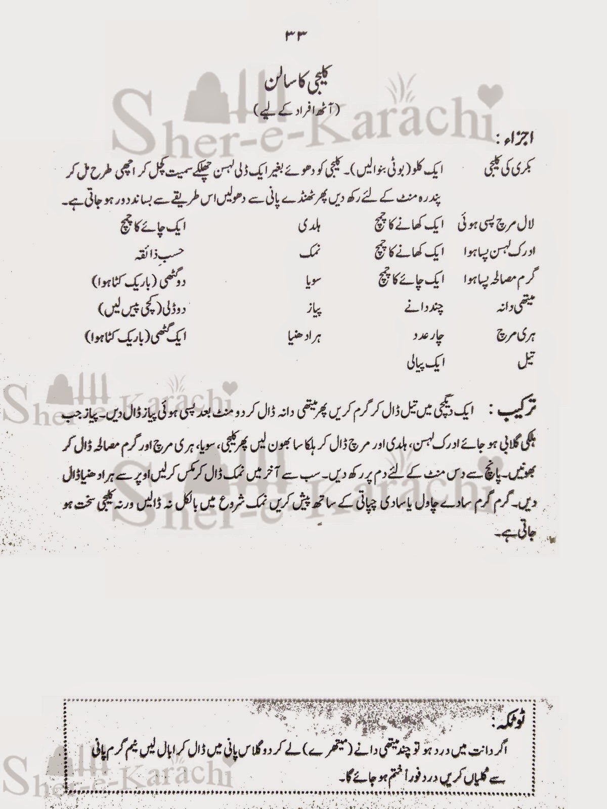 Kaleji Ka Salan Recipe - Shehar-e-Karachi | News Islam Recipe Article ...