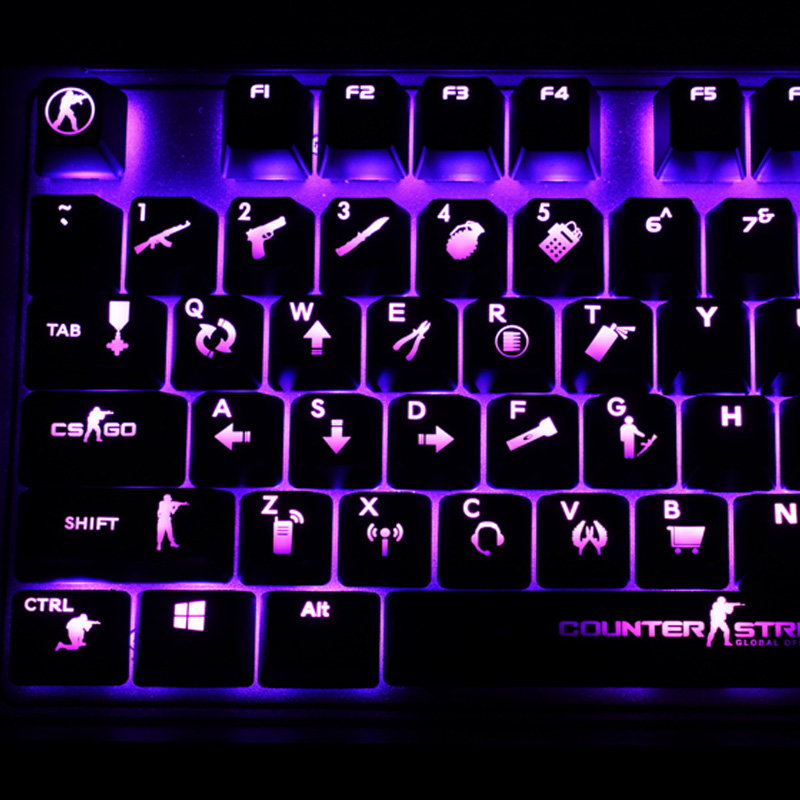 New ABS CSGO Backlit 26 keys keycaps set For Gaming Mechanical Keyboard ...
