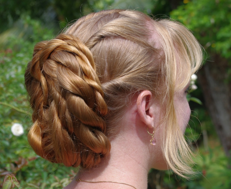 Braids & Hairstyles for Super Long Hair: Rope Braids Updo, aka "Fast ...