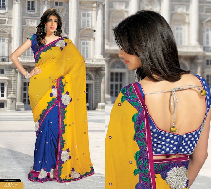 Sanjana Designer Sarees Collection By Saree Haveli - Saree Blouse Patterns