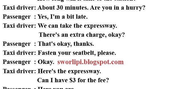 Dialogue । Between Taxi Driver And Passenger