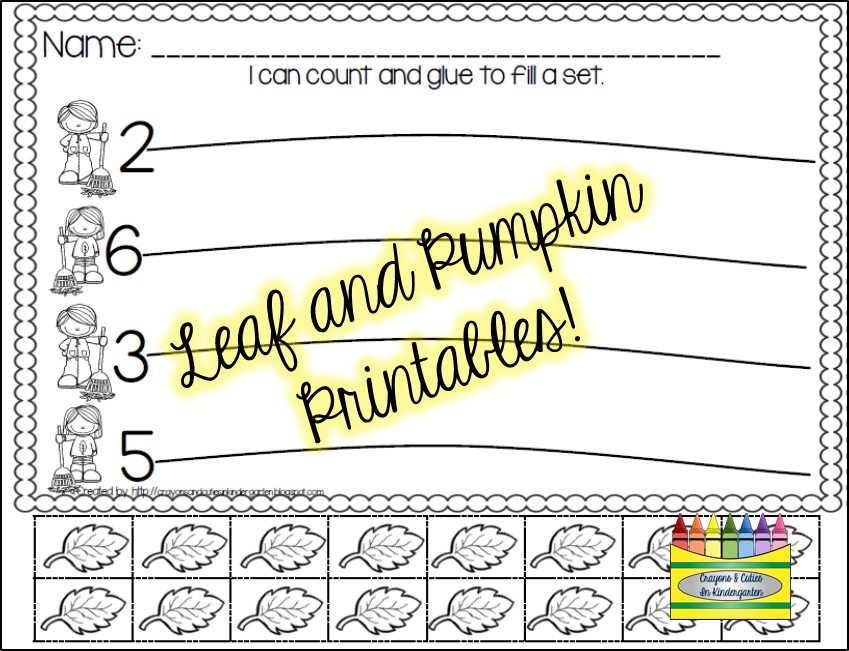 Crayons & Cuties In Kindergarten: No Prep Number Fun For Fall!