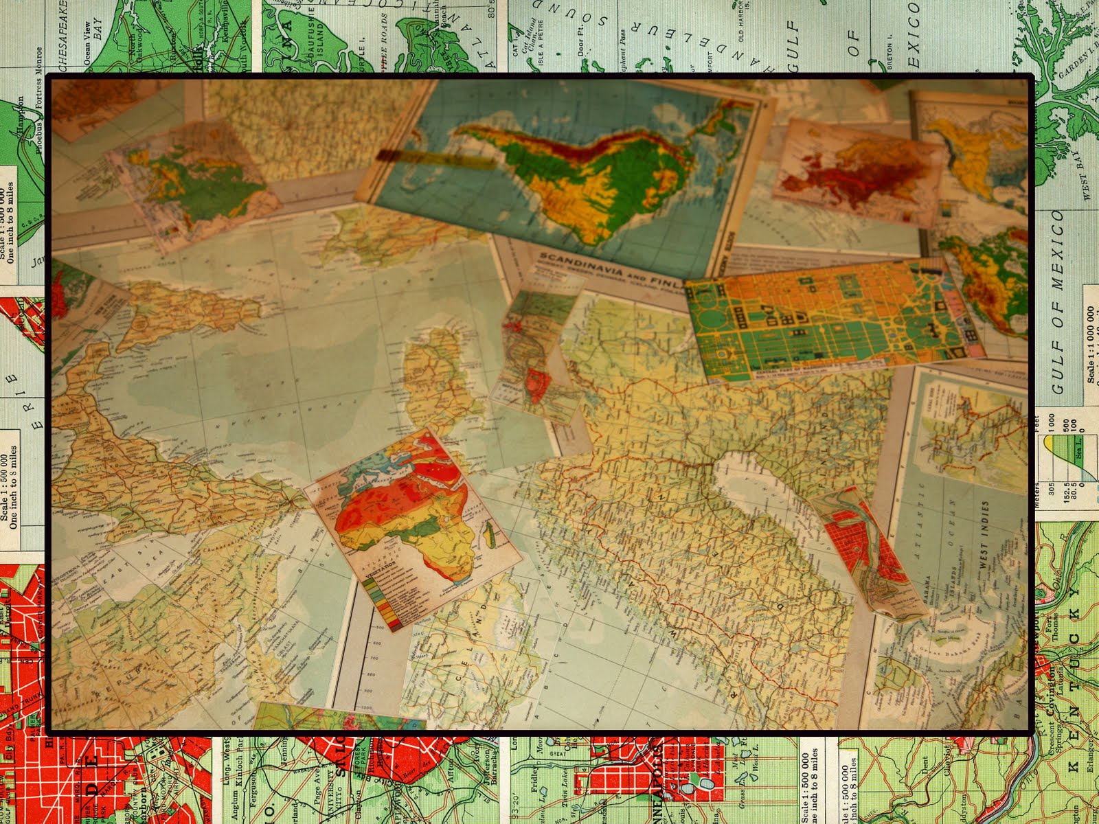 Vintage Creations: Decoupage Map Table