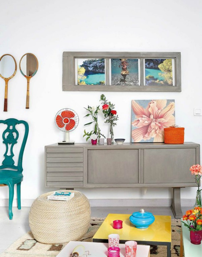 Decoración Fácil: Home Tour ecléctico con color