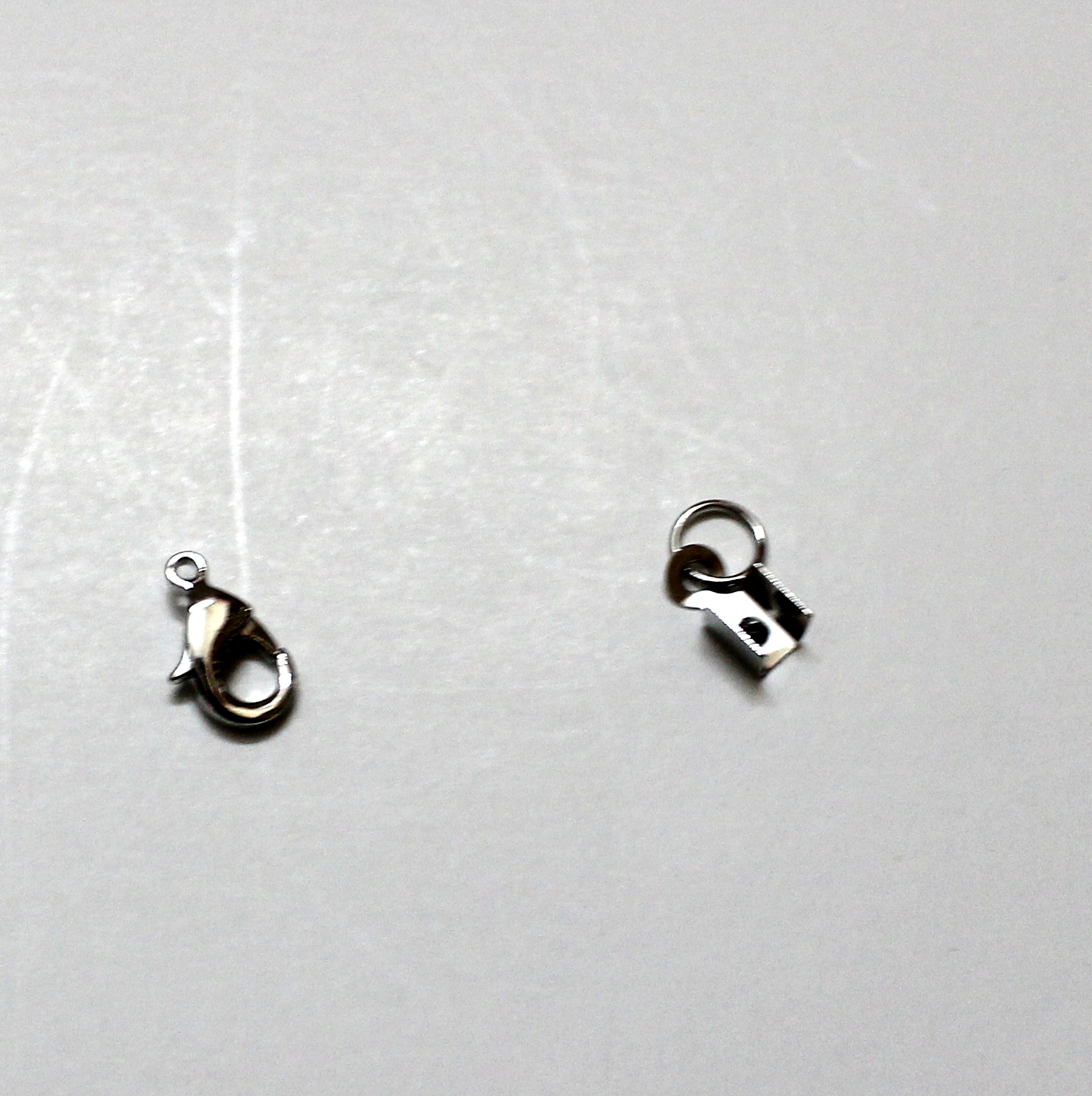 7. Bring out the necklace closures, here's what mine looked like.