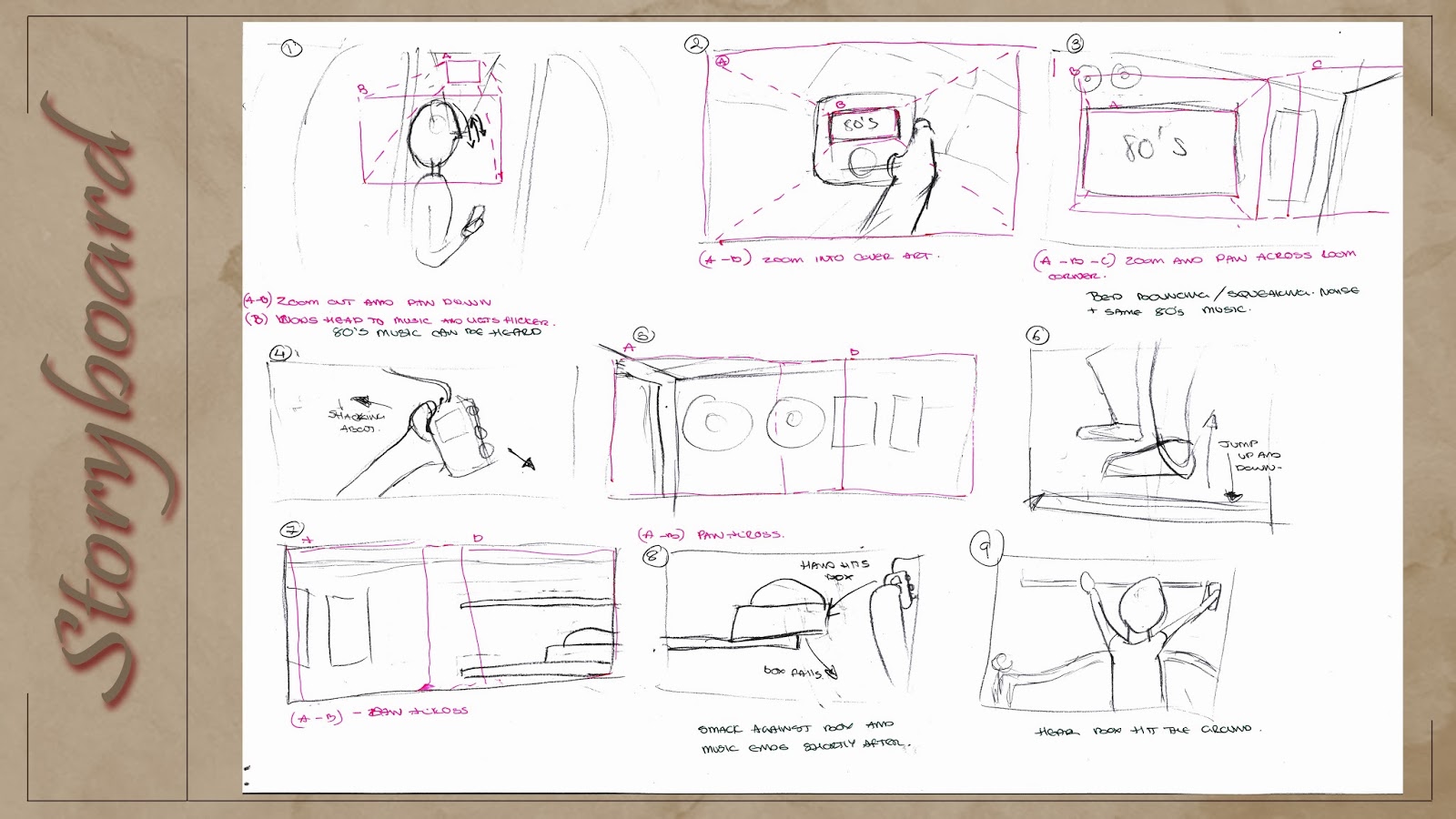 Kym Mumford CG Arts and Animation (BA Hons) : Rough Storyboard