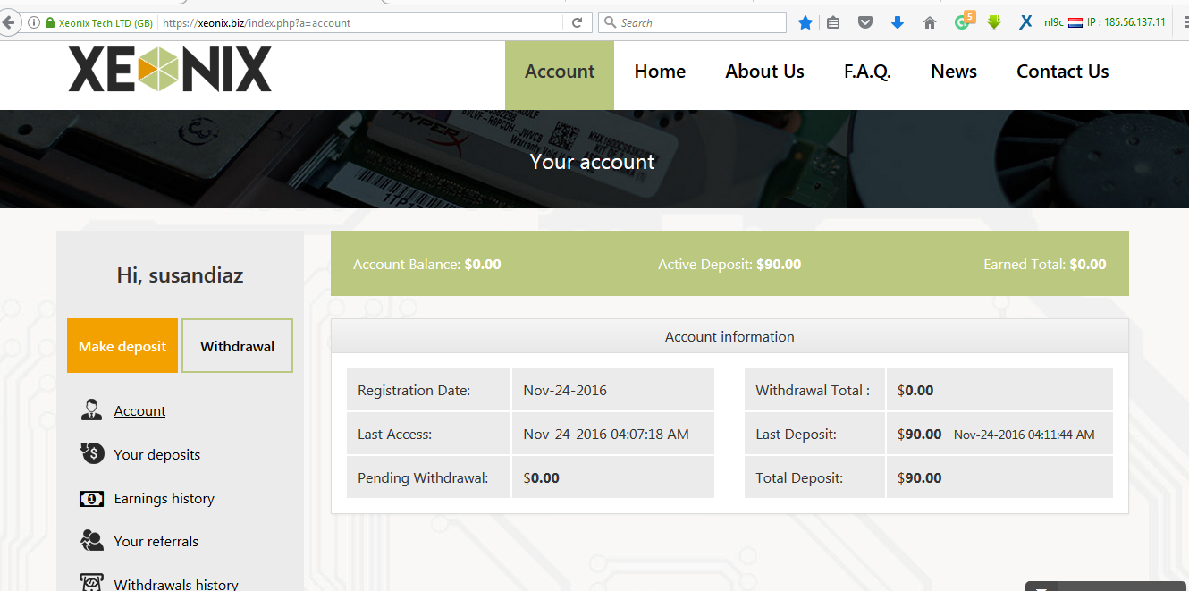 My Scam Program: Xeonix Scam