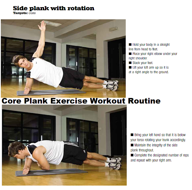 Side Plank Exercise Routime with Rotations | Plank Exercises Routine ...