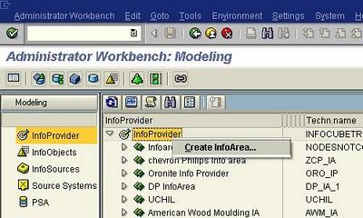 SAP BI: Infocube Creation Step 1 using SAP BW 3.5