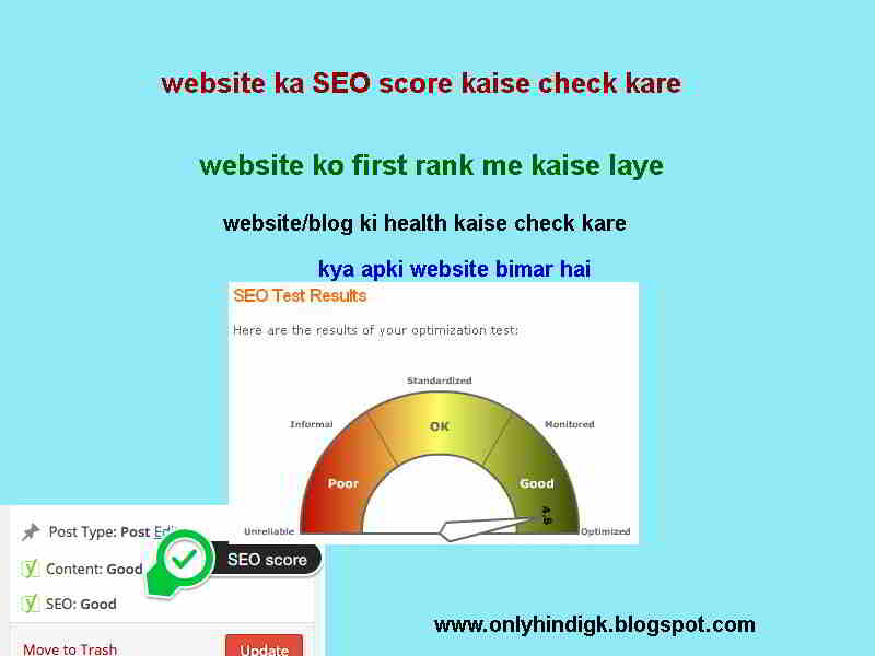 website ka SEO score kaise check kare