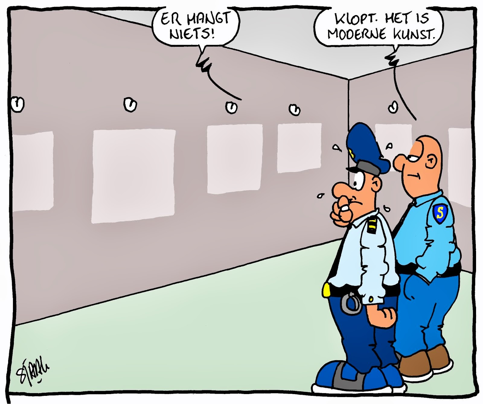 Cartoon van de Dag: Politie maakte grote blunders bij kunstroof Rotterdam.