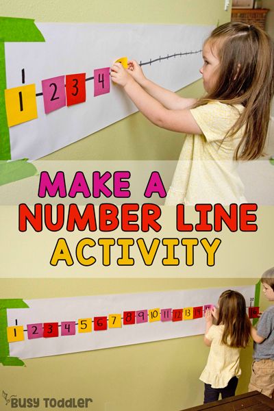 Kindergarten and Mooneyisms: Make a Number Line Activity