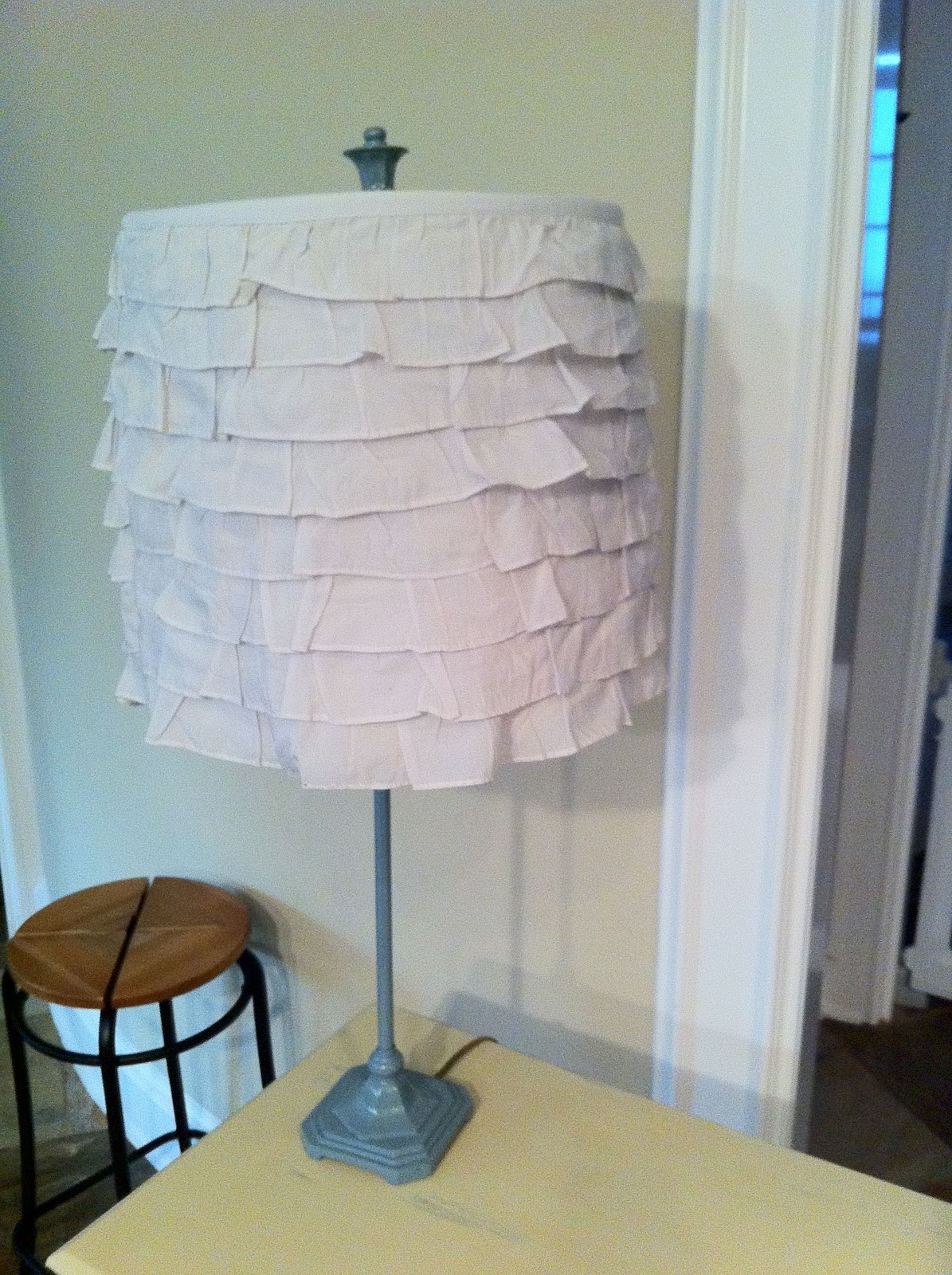 blue cedar lane: Ruffled Lamp Shade from Skirt