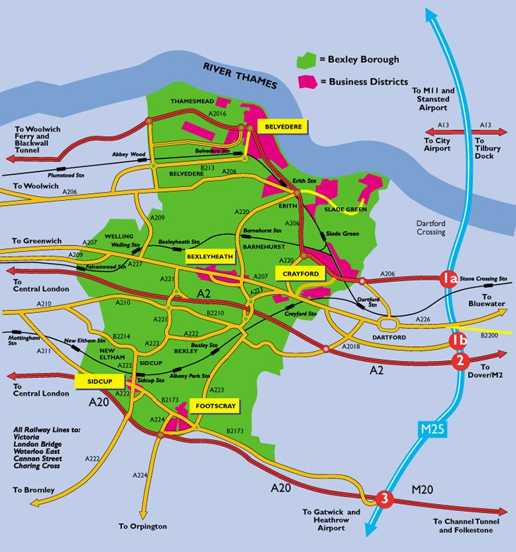 Bexley Map Region Political | Map of London Political Regional