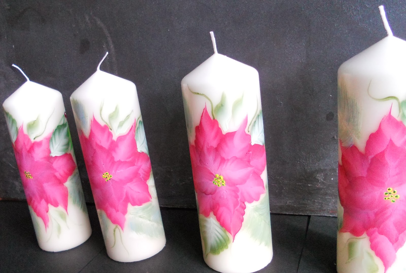 COSEPEGACORTA: VELAS PINTADAS A MANO: NAVIDAD