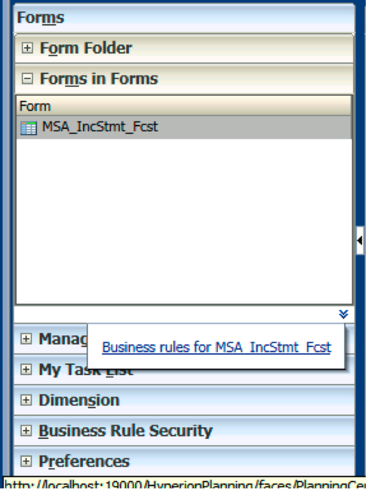 MindStreaming: Hyperion Planning 11.1.2.2 – User Interface