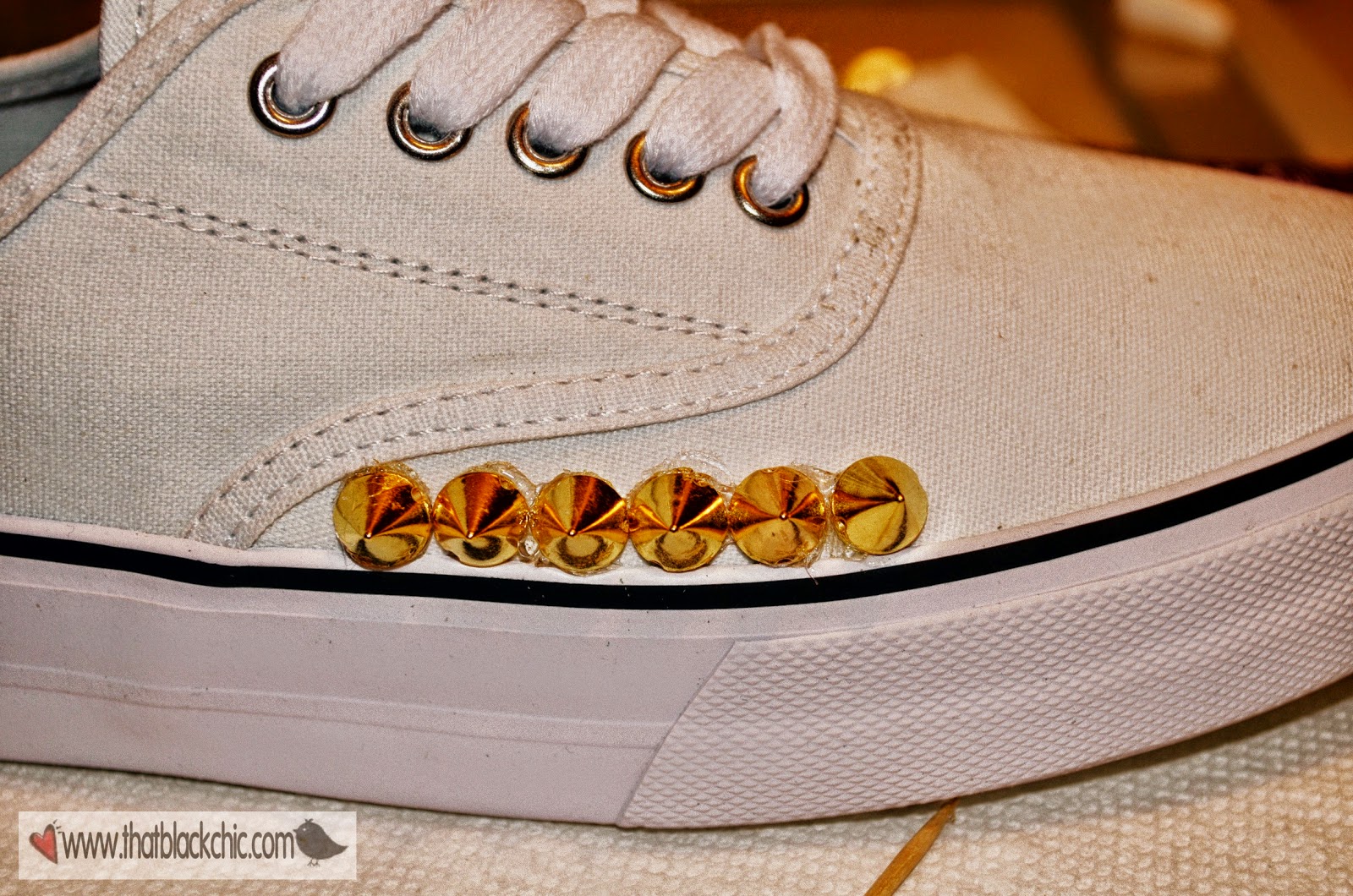 DIY : Sneakers & Studs, I'm all about that STUD life! | That Black Chic