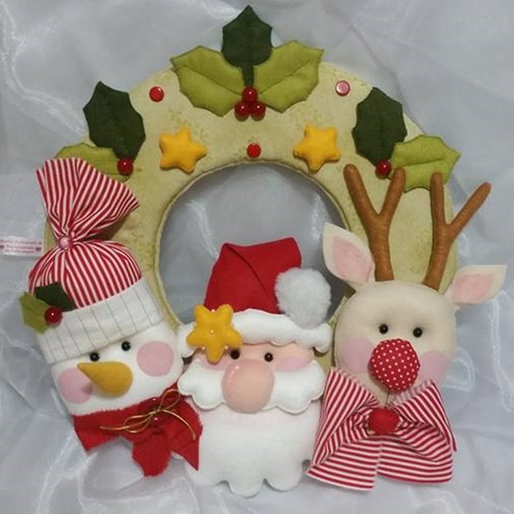 Ideias com feltro para o natal - Feltro e moldes para artesanato