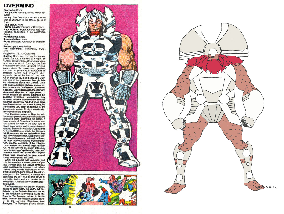 The Official Handbook to the Marvel Universe - REDUX Edition: OVERMIND ...