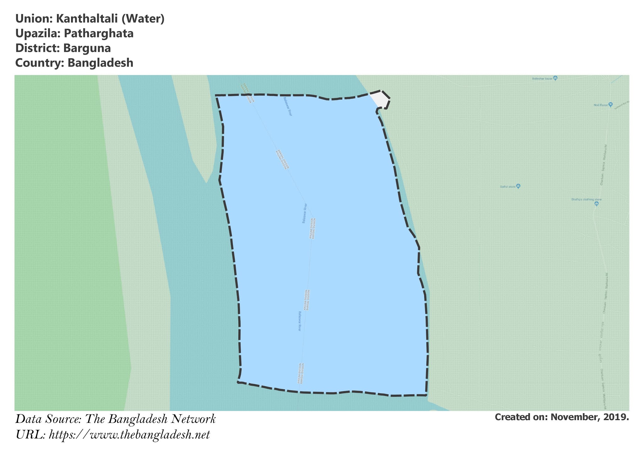 Kanthaltali Union (Water), Barguna