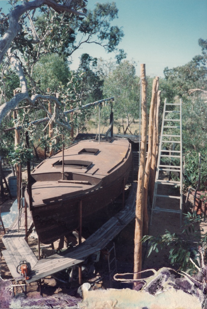 Wylo yard: Aft deck, cockpit, hatch-coamings, bulwarks and the boat shed