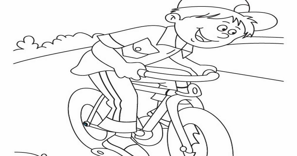 Coloring Sketsa Sepeda Gambar Bike Bmx Cadillac Escalade Sheets Cycling ...