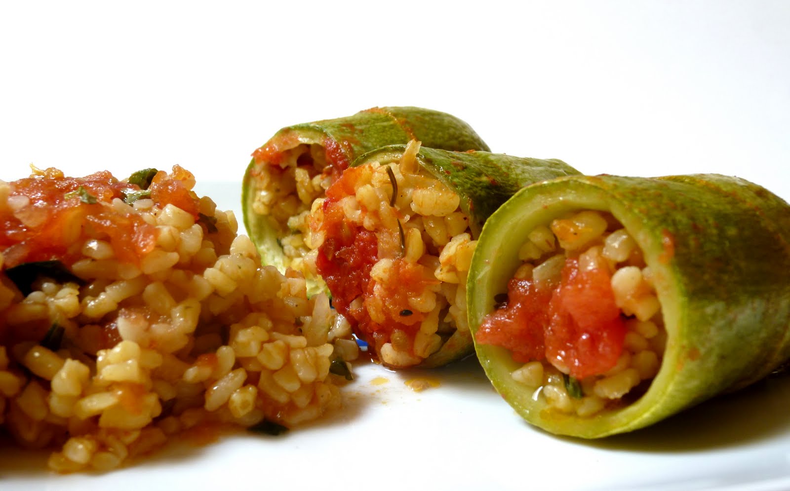 zucchine ripiene di bulgur (kolokithakia ghemistà me pligouri) da grEAT ...