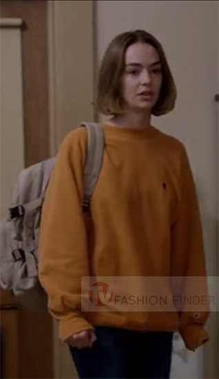 Casey Gardner in orange sweatshirt on Atypical Season 1 ~ TV Fashion Finder